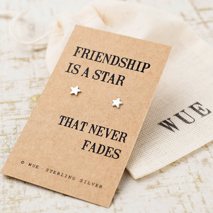 friendship star silver earrings by wue | notonthehighstreet.com