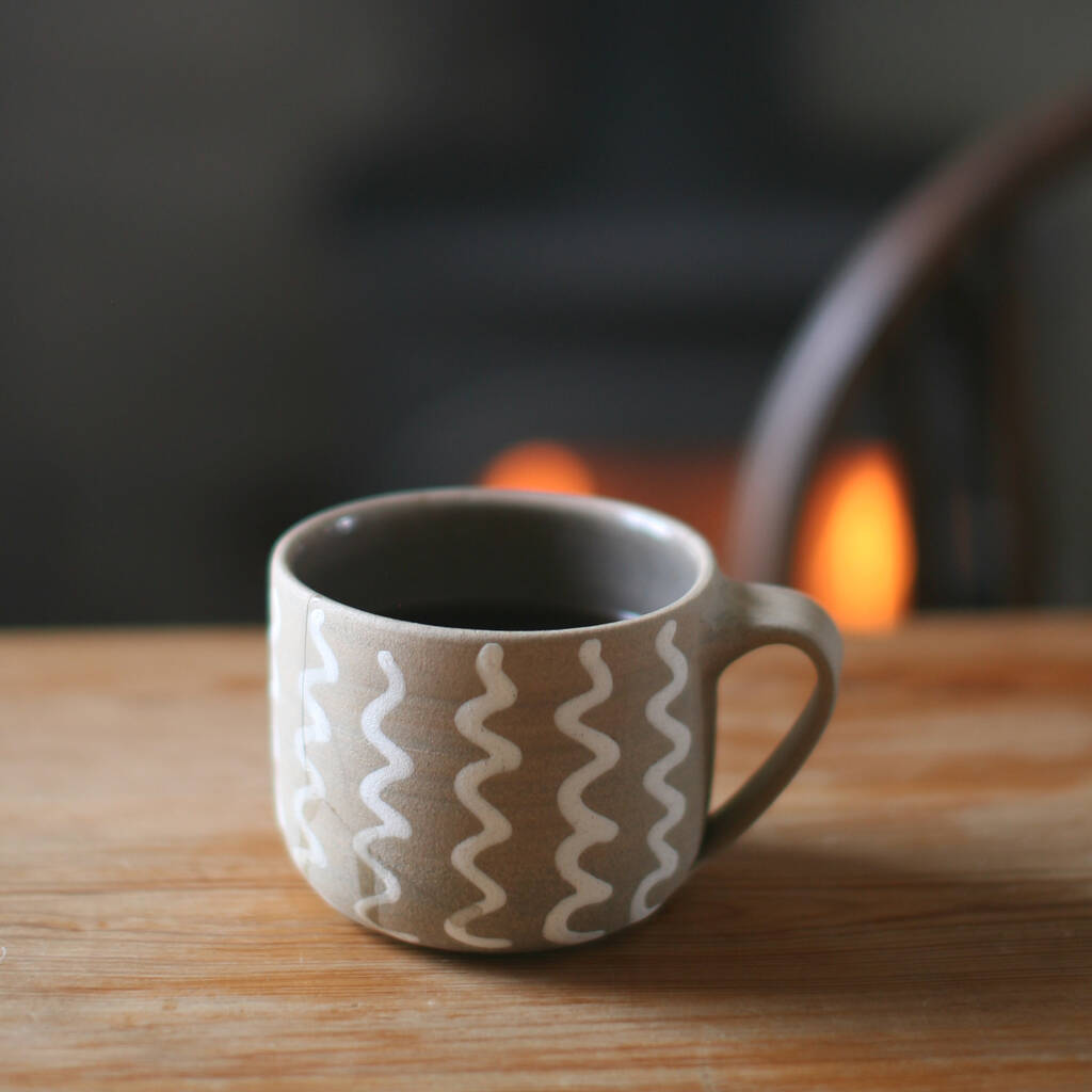 Large Stoneware Squiggly Mug By two persimmons