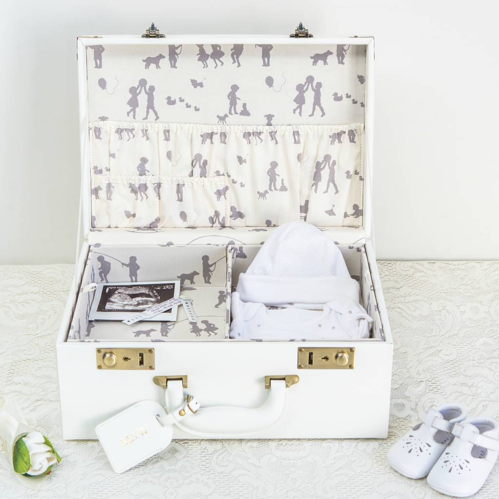 personalised memory suitcase keepsake box gift set by meminio ...