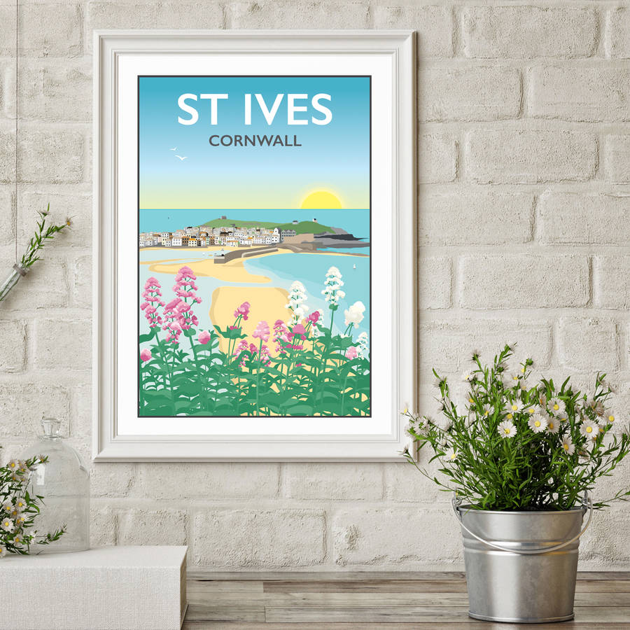 st ives, cornwall print by tabitha mary | notonthehighstreet.com