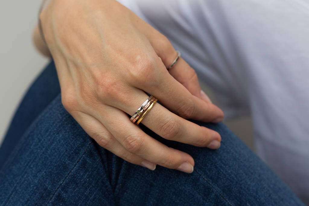 inspiring affirmation stacking rings by synergy jewellery ...