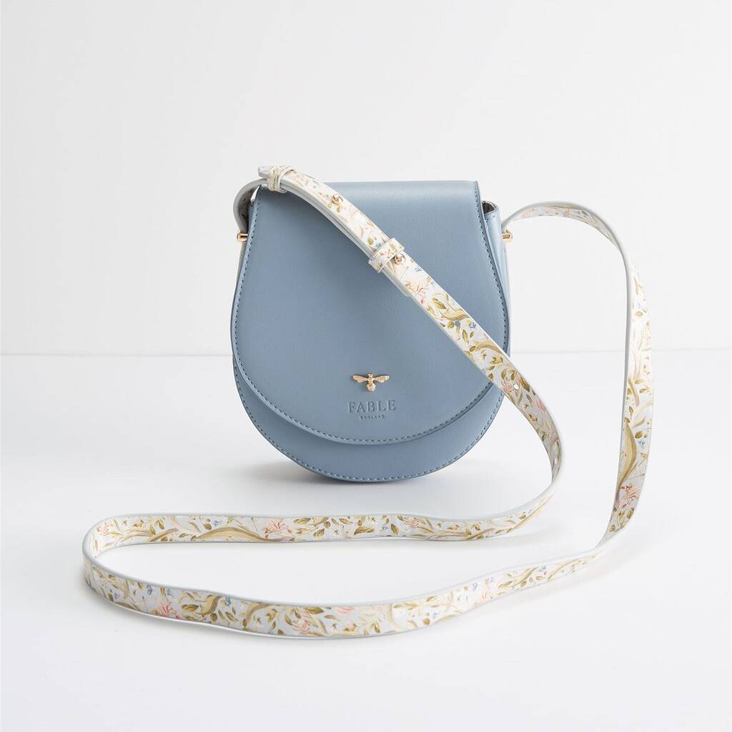 Matilda Saddle Bag Iris Blue By Fable England | notonthehighstreet.com