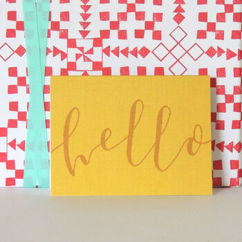 Hello Mini Card By Kali Stileman Publishing | notonthehighstreet.com