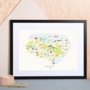 Personalised Kent Map: Add Favourite Places By Holly Francesca ...