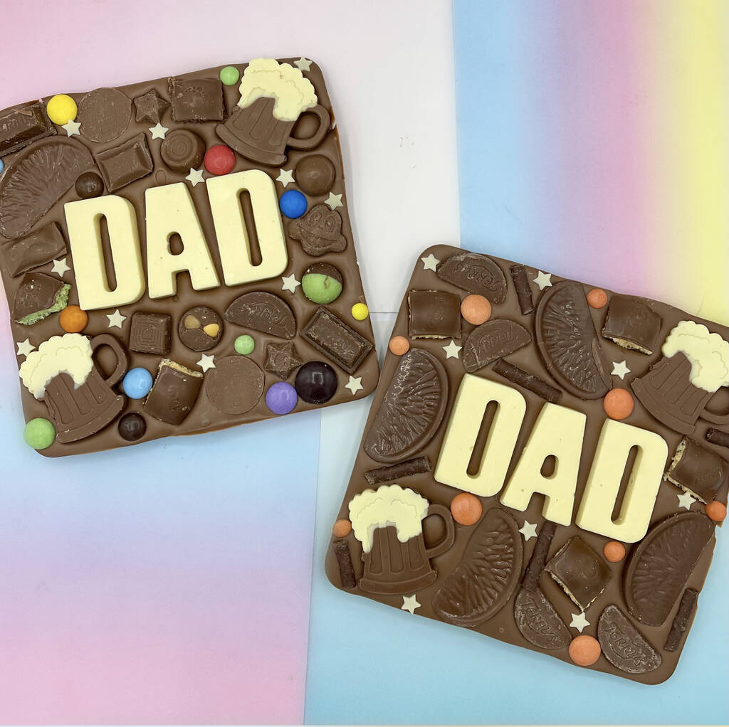 Dad Belgian Chocolate Slab By Choc Til You Drop | notonthehighstreet.com