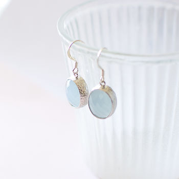 Powder Blue Faceted Glass Earrings By Juju Treasures ...