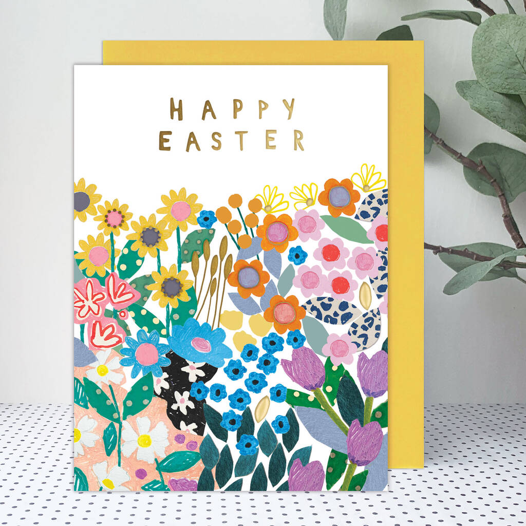 Happy Easter Flowers By Stop The Clock Design