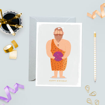 Caveman Birthday Greeting Card By Duke & Rabbit | notonthehighstreet.com