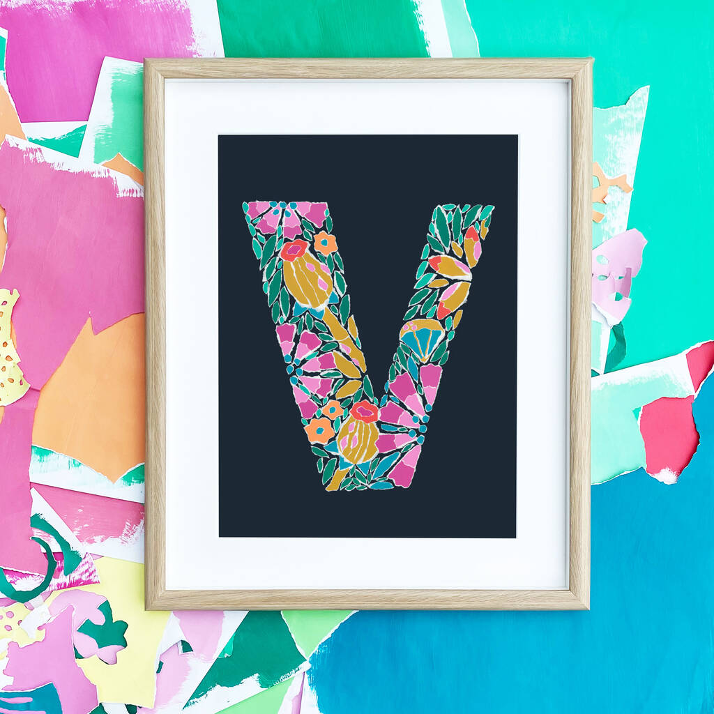 Letter V Original Artwork By jessica graham