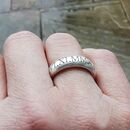 Roman Numerals Personalised Solid Silver Ring By Scarlett Off The Map ...