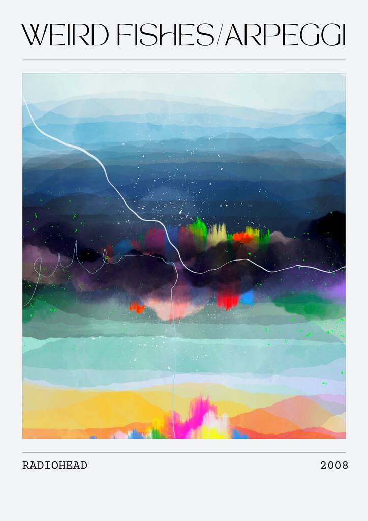 Radiohead Weird Fishes Inspired Art Print By Wildacre Studios