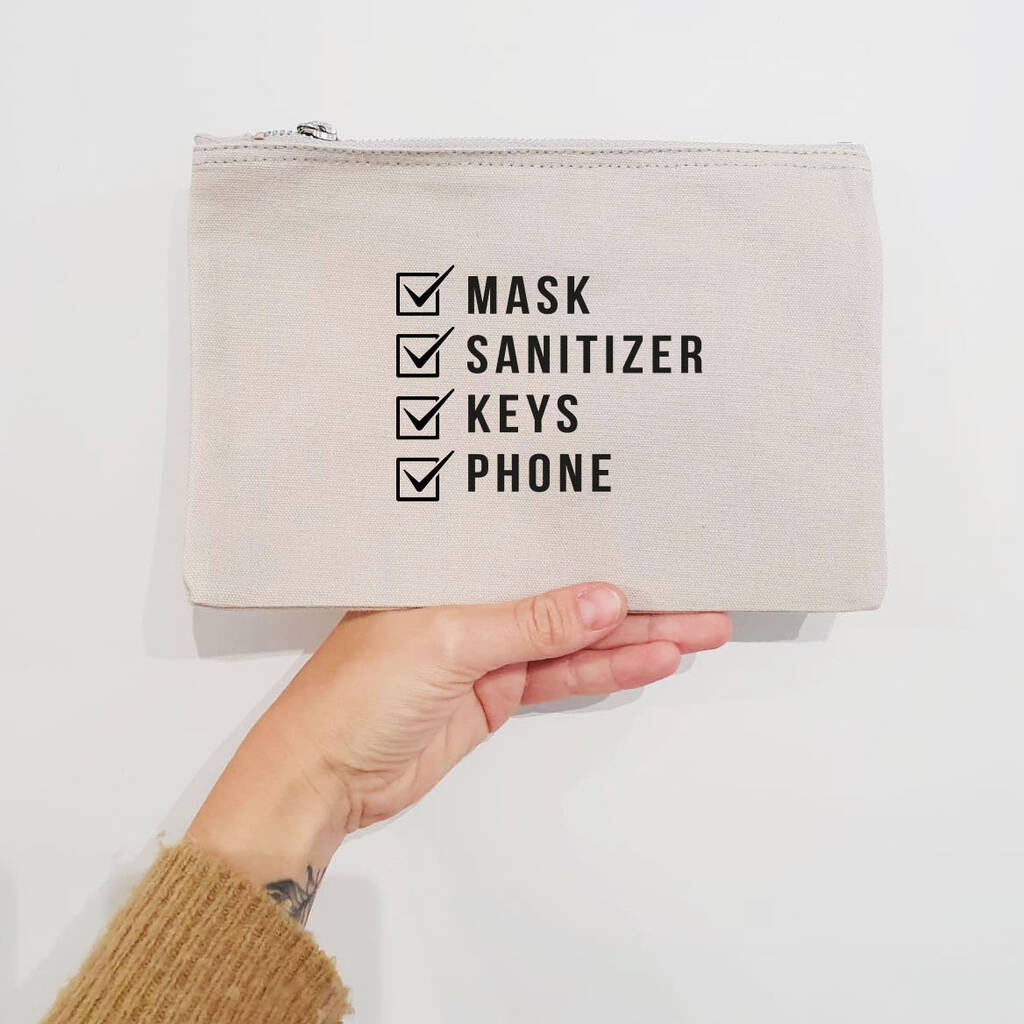 Everyday Essentials Checklist Canvas Pouch By Jodie Gaul ...
