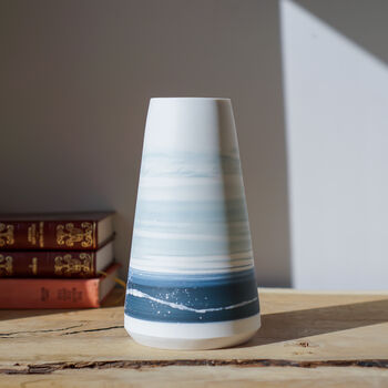Handmade Porcelain Seascape Vase By Steve Smith Ceramics ...