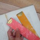 Personalised Vegetable Tan Bookmark By Jane De Bono Textiles England ...