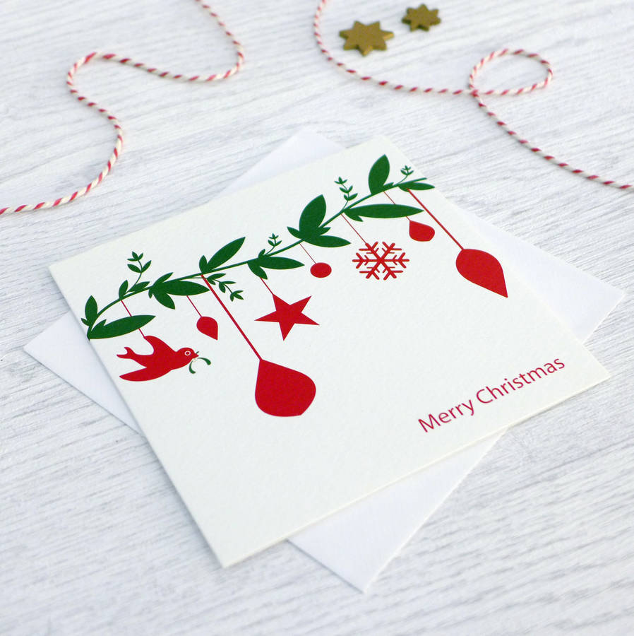 pack of five classic christmas cards by the strawberry card company ...
