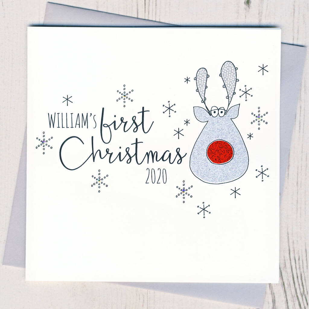Baby's First Christmas Card By Eggbert & Daisy | notonthehighstreet.com