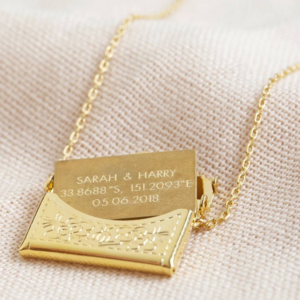 Personalised Graduation Envelope Necklace With Charm By Lisa Angel ...