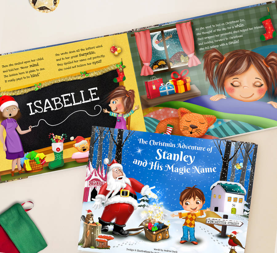 personalised christmas story book with exclusive cover by my magic name ...
