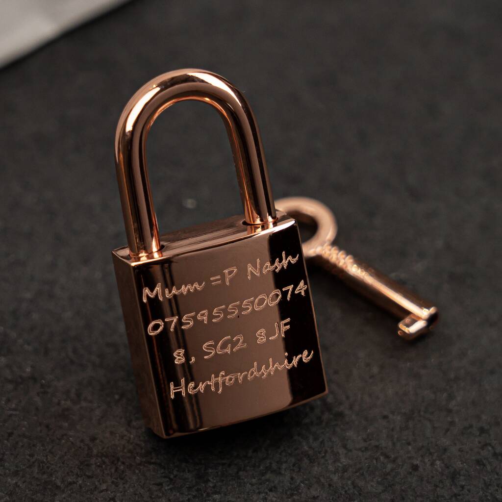 Personalised Pet Name Square Padlock Dog Tag By Broughton & Co ...