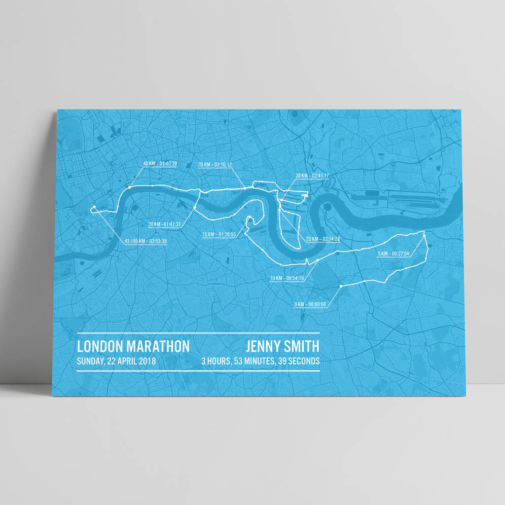 personalised london marathon poster by printmetrics ...