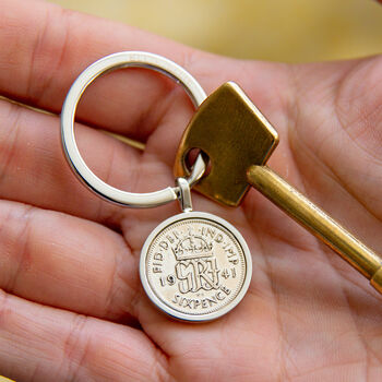 80th Birthday 1941 Sixpence Coin Keyring By Ellie Ellie ...