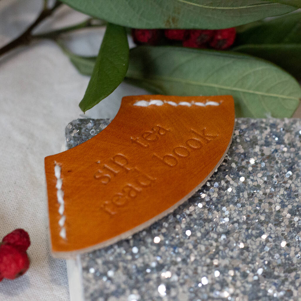 Personalised Leather Corner Bookmark By Tori Lo Leather ...