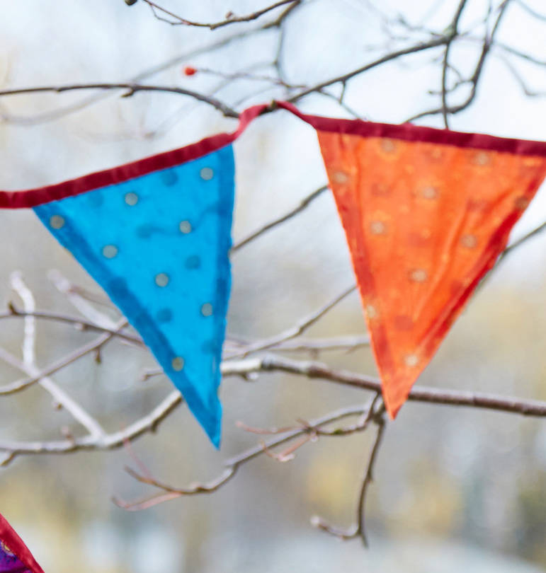 handcrafted sari bunting by paper high | notonthehighstreet.com