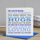 Valentines Day Card I Love You Because By Lisa Marie Designs ...