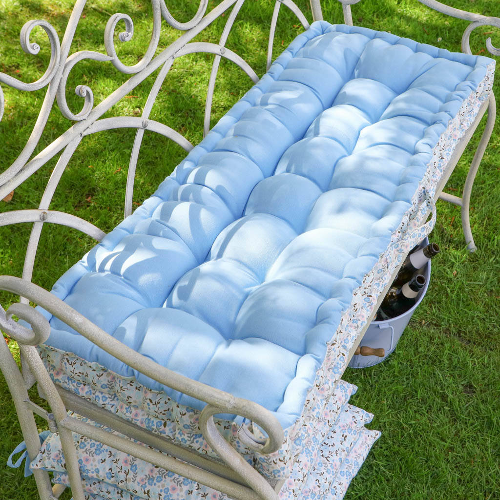 Reversible Floral Garden Bench Cushion By Dibor | notonthehighstreet.com