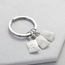 Personalised Silver Initial Keyring By Under The Rose ...