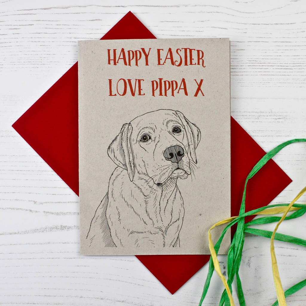 Labrador Dog Easter Card By Adam Regester Design | notonthehighstreet.com