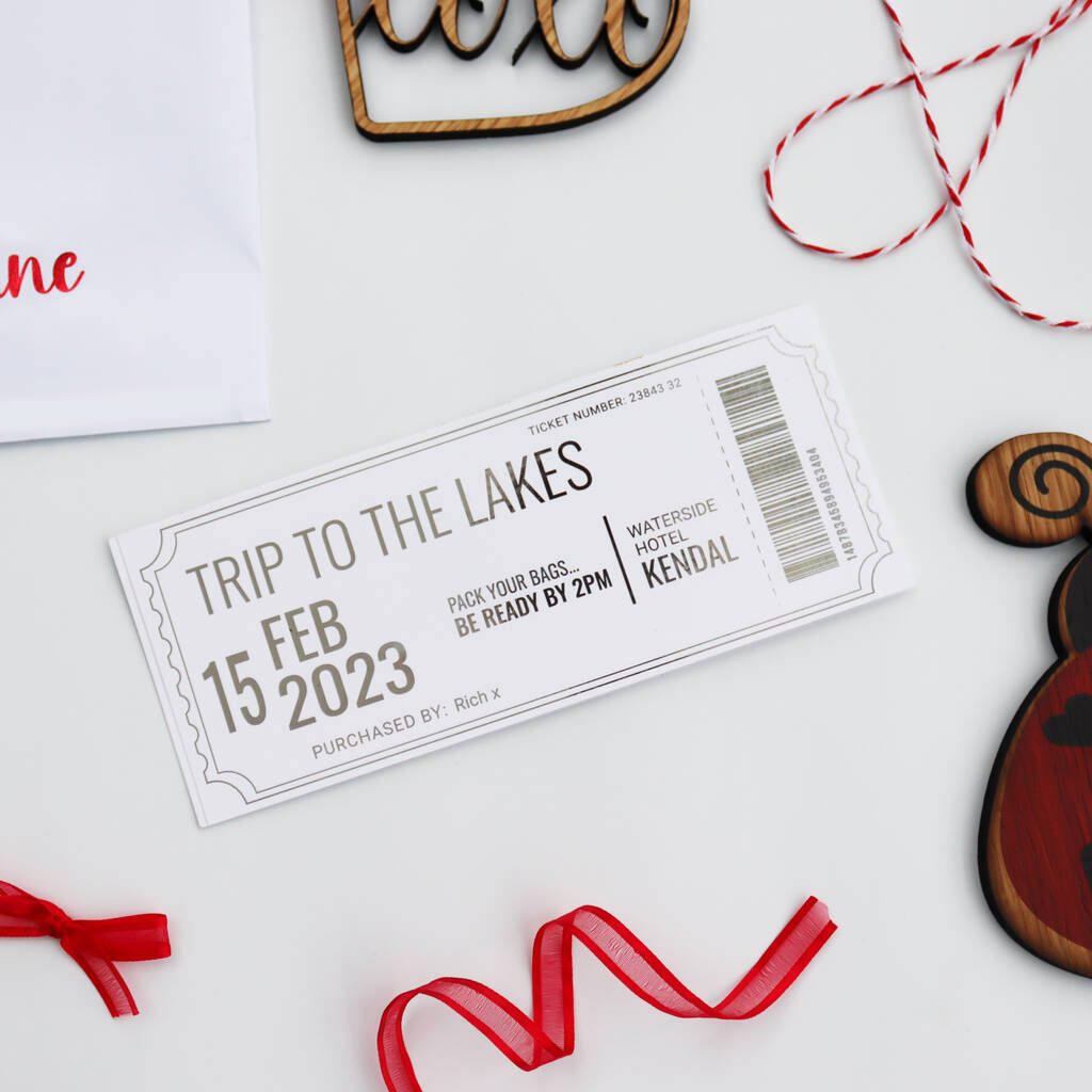 Foil Ticket Gift Voucher By Perfect Personalised Gifts ...
