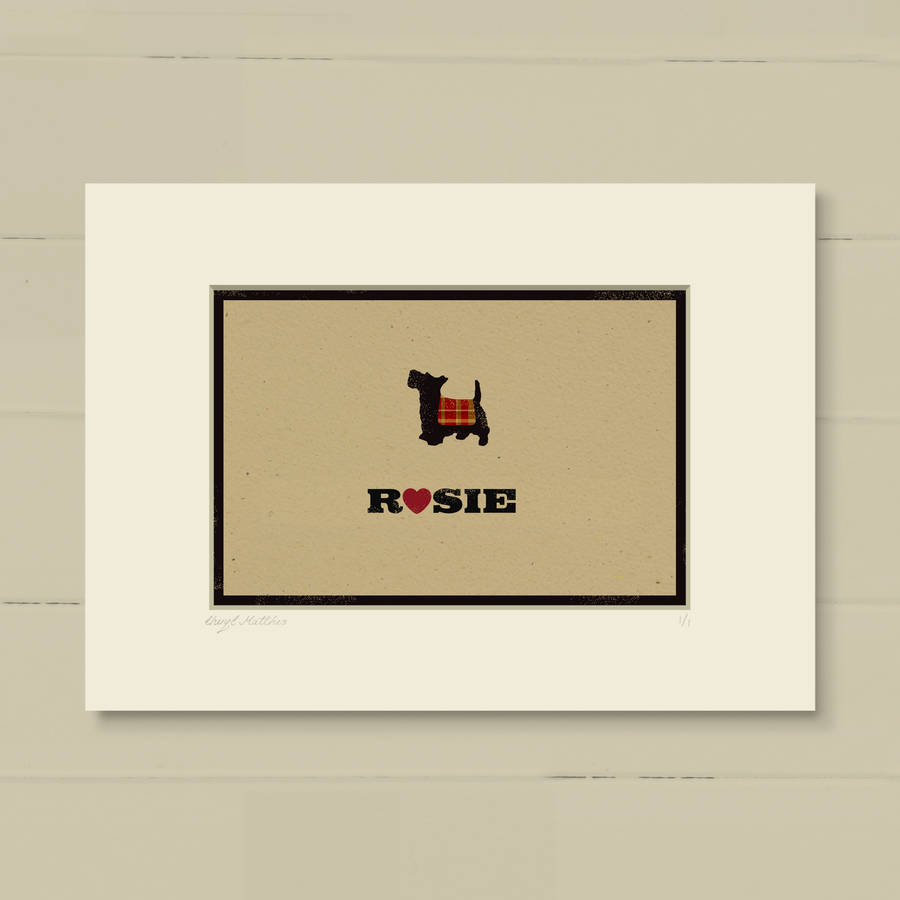 personalised dog 'personalised dog print' by the typecast gallery ...