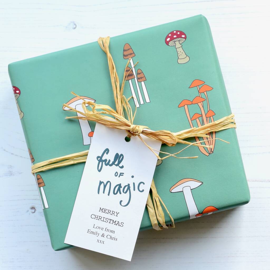 10 Personalised 'Full Of Magic' Christmas Gift Tags By Paper and Inc