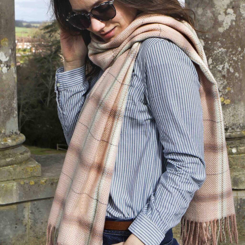 Pink Soft Cashmere Personalised Message Scarf Gift By StephieAnn ...