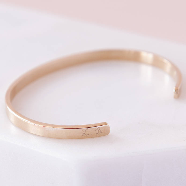 personalised open bangle by merci maman | notonthehighstreet.com