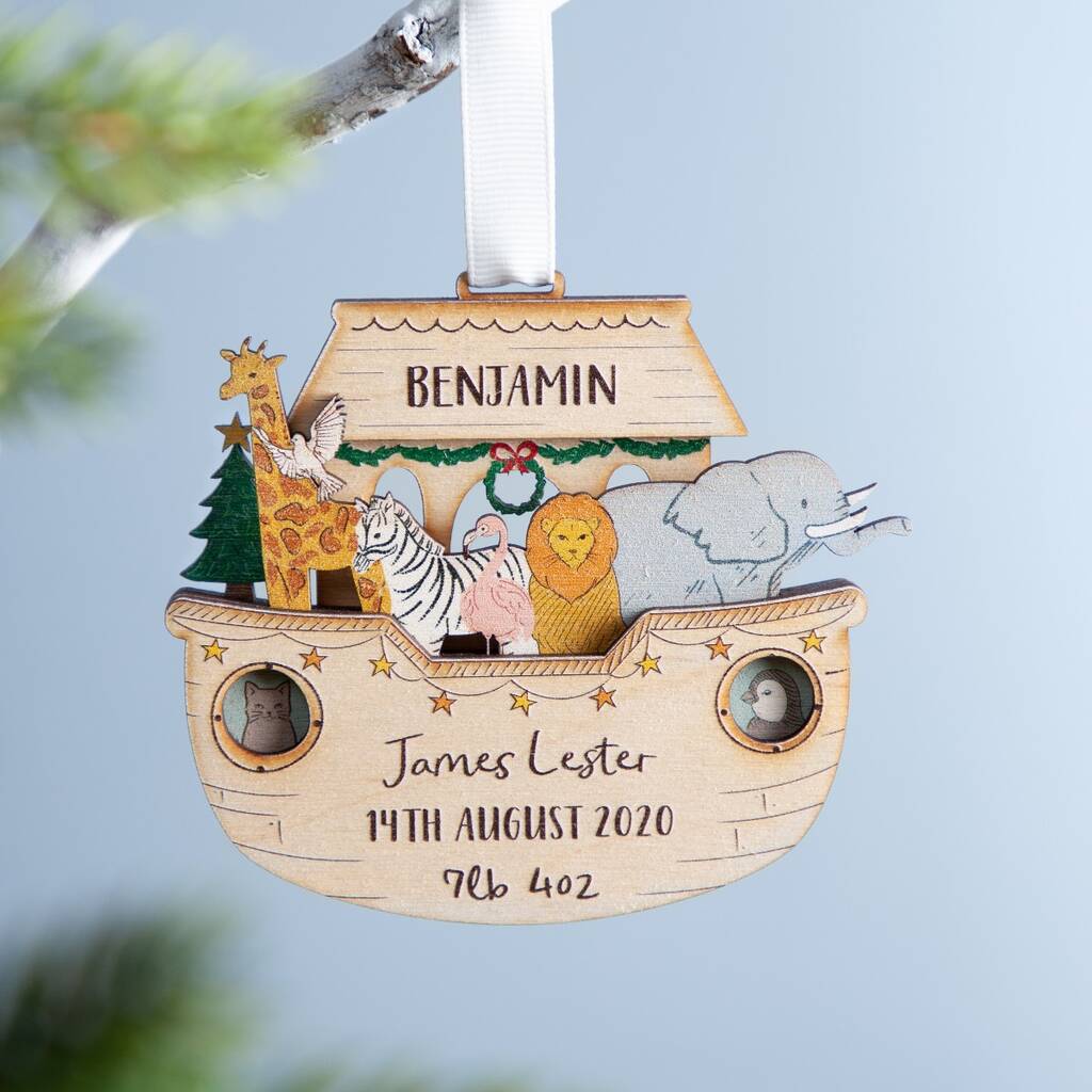 Noah's Ark First Christmas Hanging Decoration By No Ordinary Gift ...
