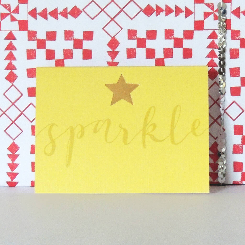 Mini Sparkle Card By Kali Stileman Publishing | notonthehighstreet.com