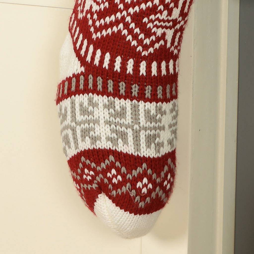 Personalised Nordic Chunky Knit Stockings By Dibor | notonthehighstreet.com