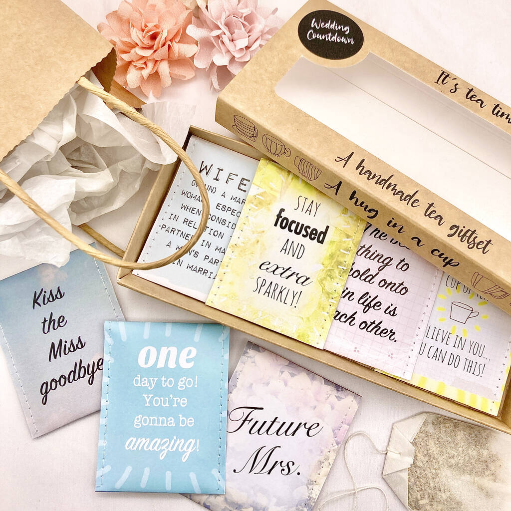 Wedding Countdown Tea Gift Set For Bride By victoria mae designs ...
