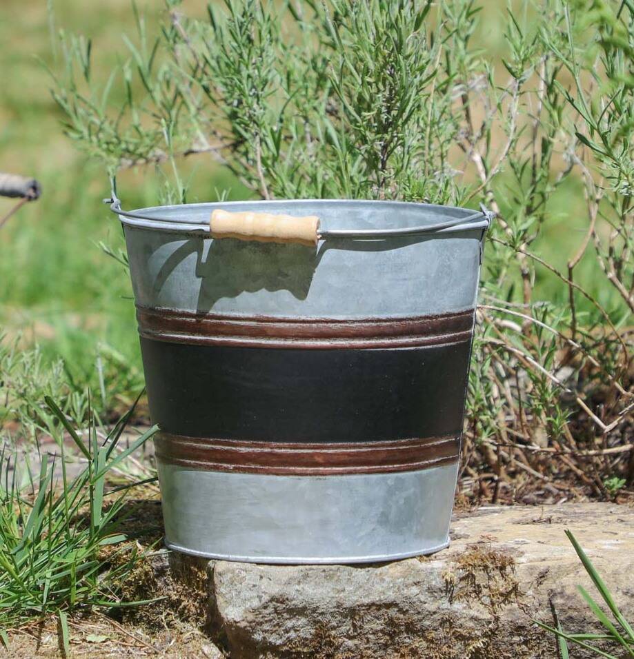 Personalised Large Zinc Garden Planter Bucket By Dibor ...