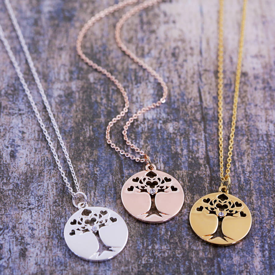 personalised tree of life pendant by j&s jewellery | notonthehighstreet.com