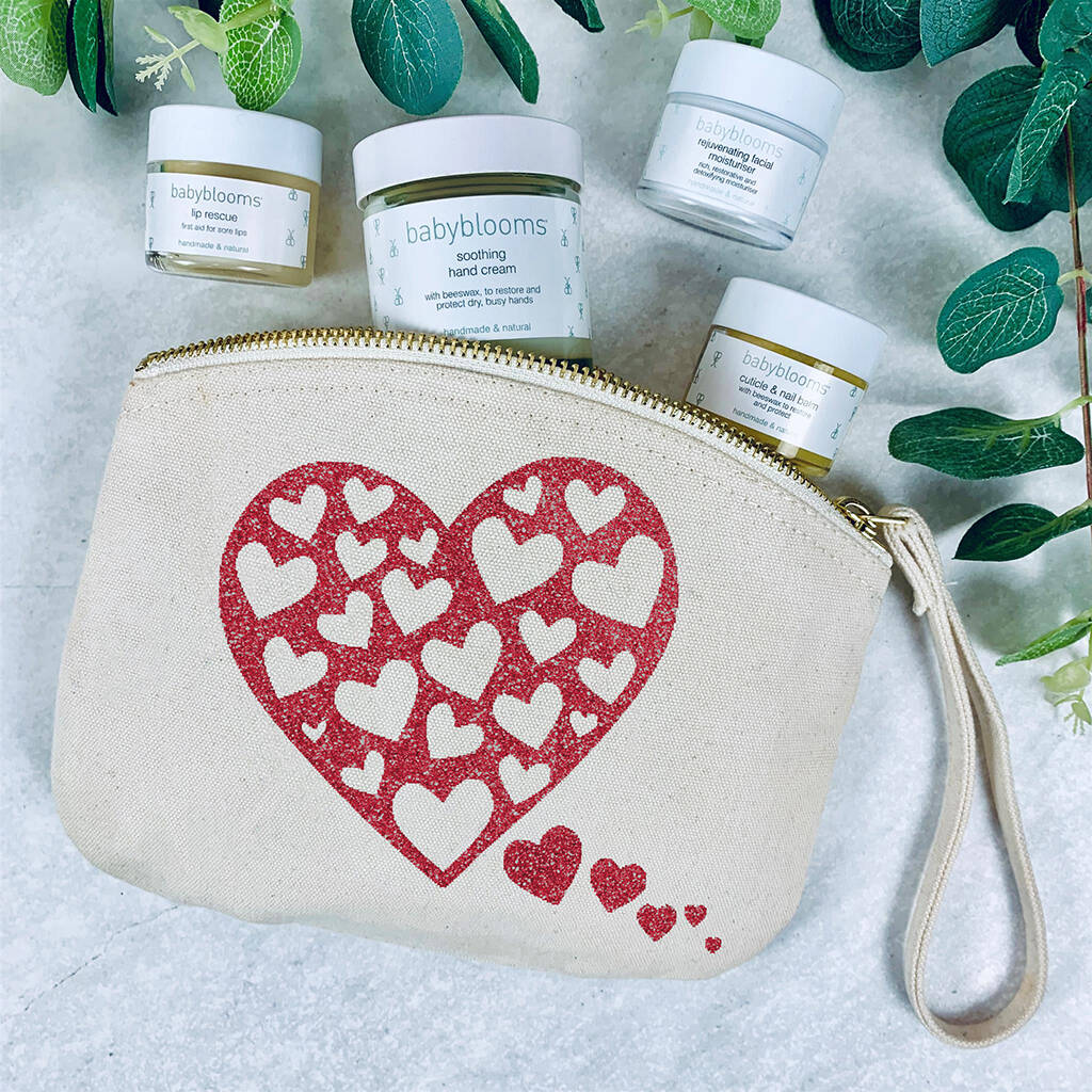 Red Love Heart All Natural Skincare Gift Set By Babyblooms ...