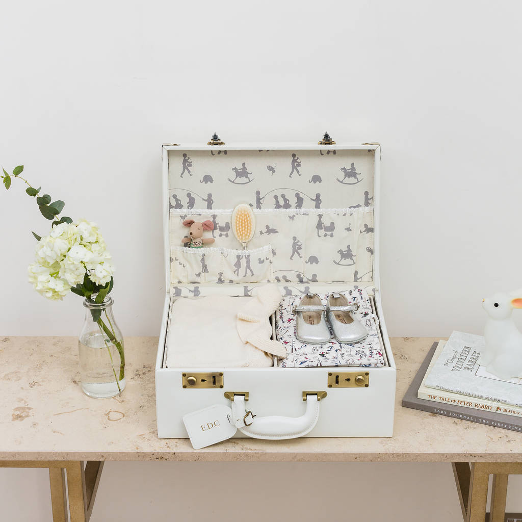 personalised memory suitcase keepsake box gift set by meminio ...