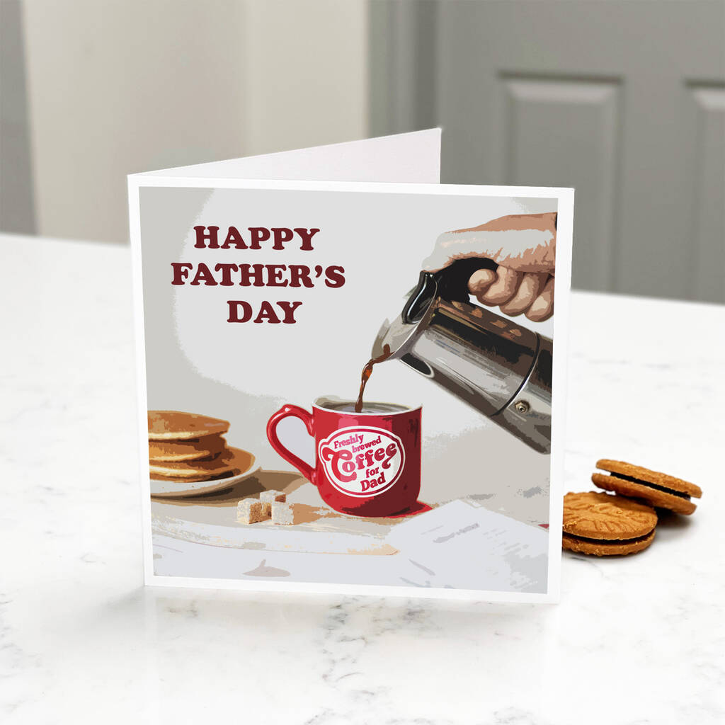 Personalised Father's Day Coffee Card By Becky Broome
