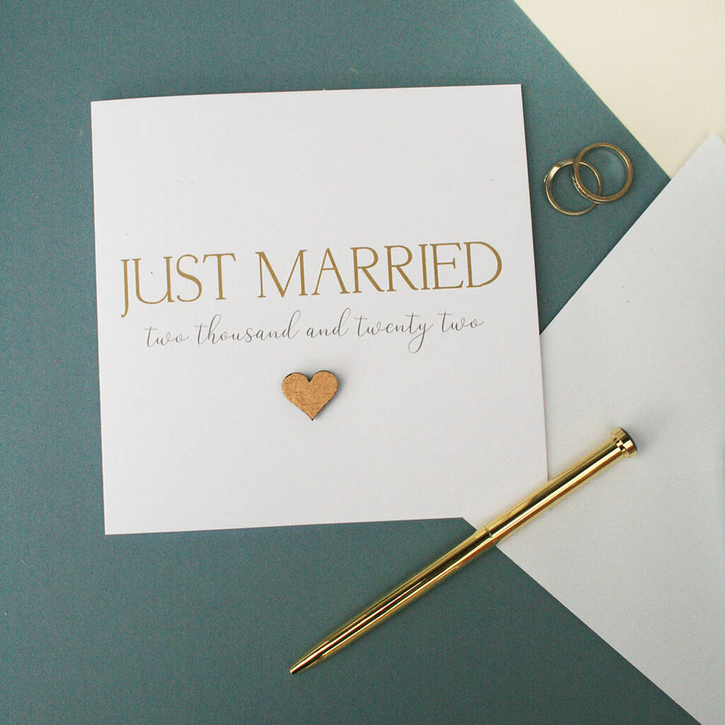 Just Married Card By Juliet Reeves Designs | notonthehighstreet.com