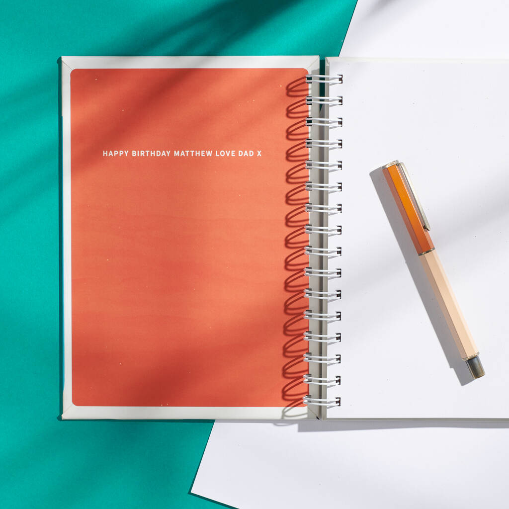 Personalised Abstract Notes By Notebook By Oakdene Designs