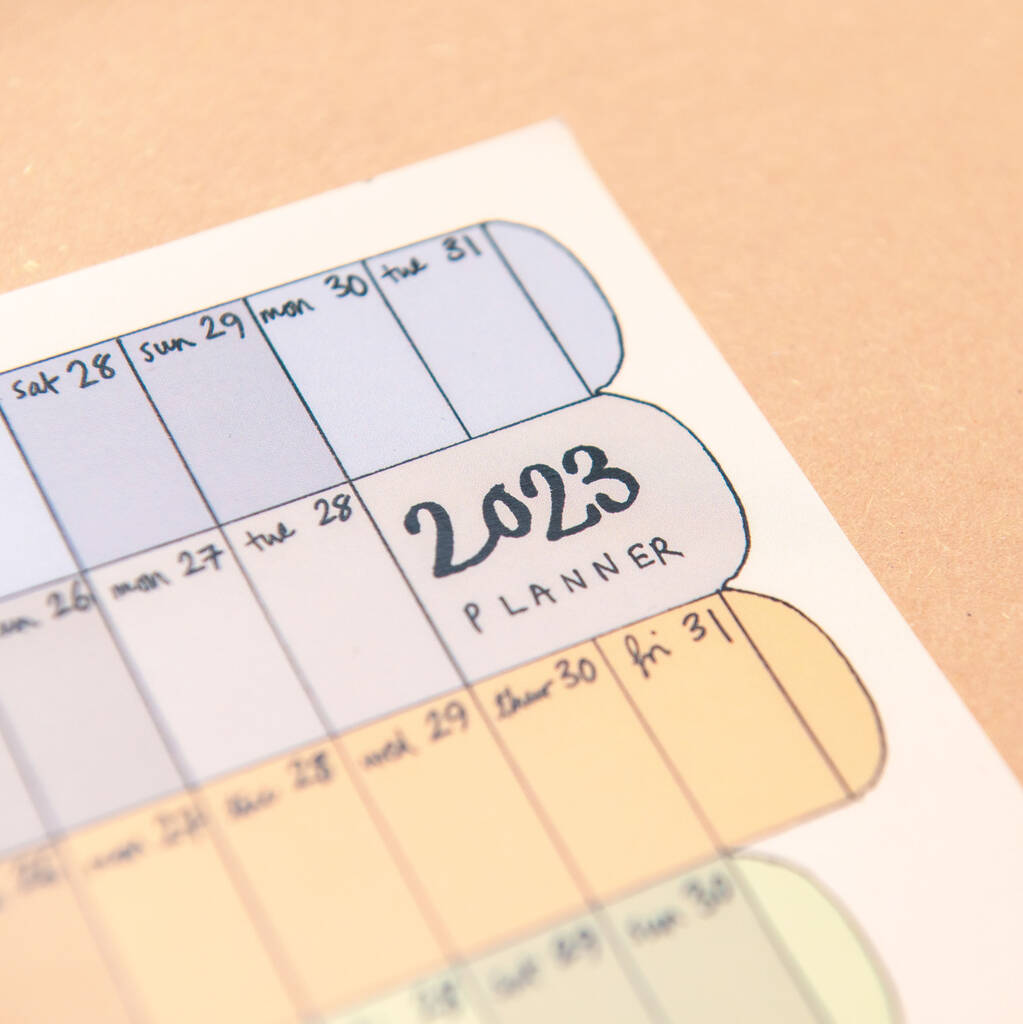 Mini 2023 Wall Planner Year Calendar A3 By Heather Scott Design ...