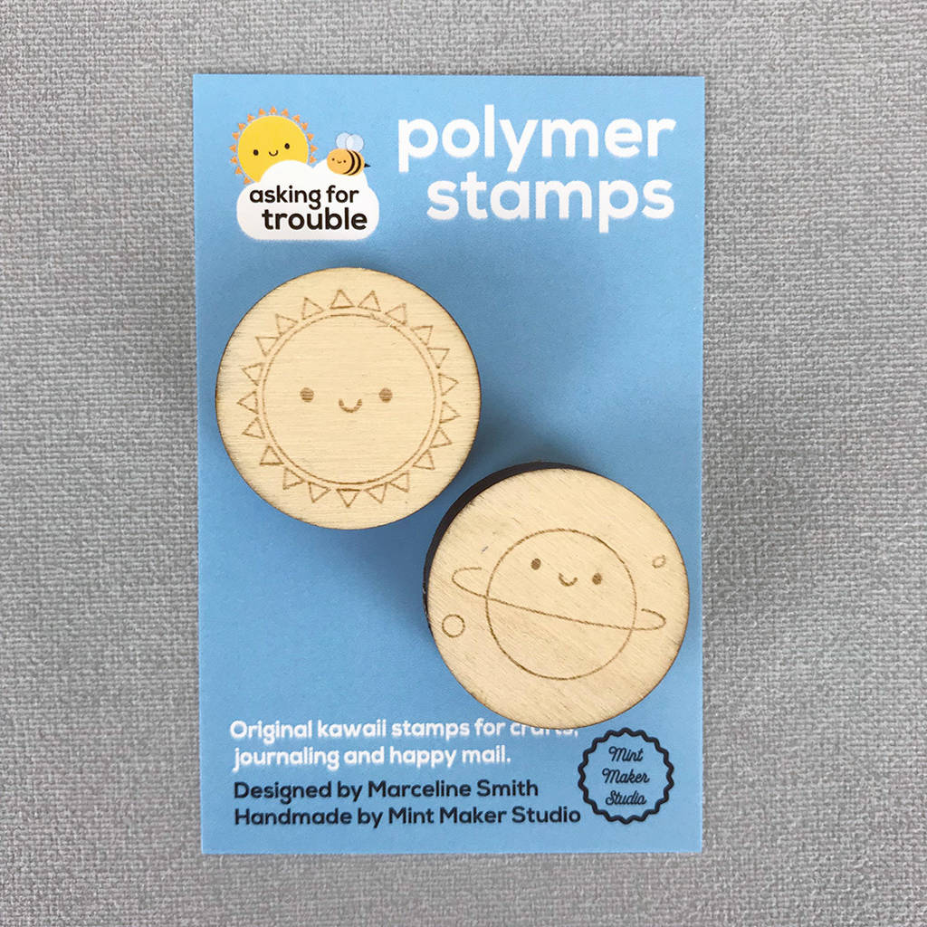sun and planet polymer stamp set by asking for trouble ...