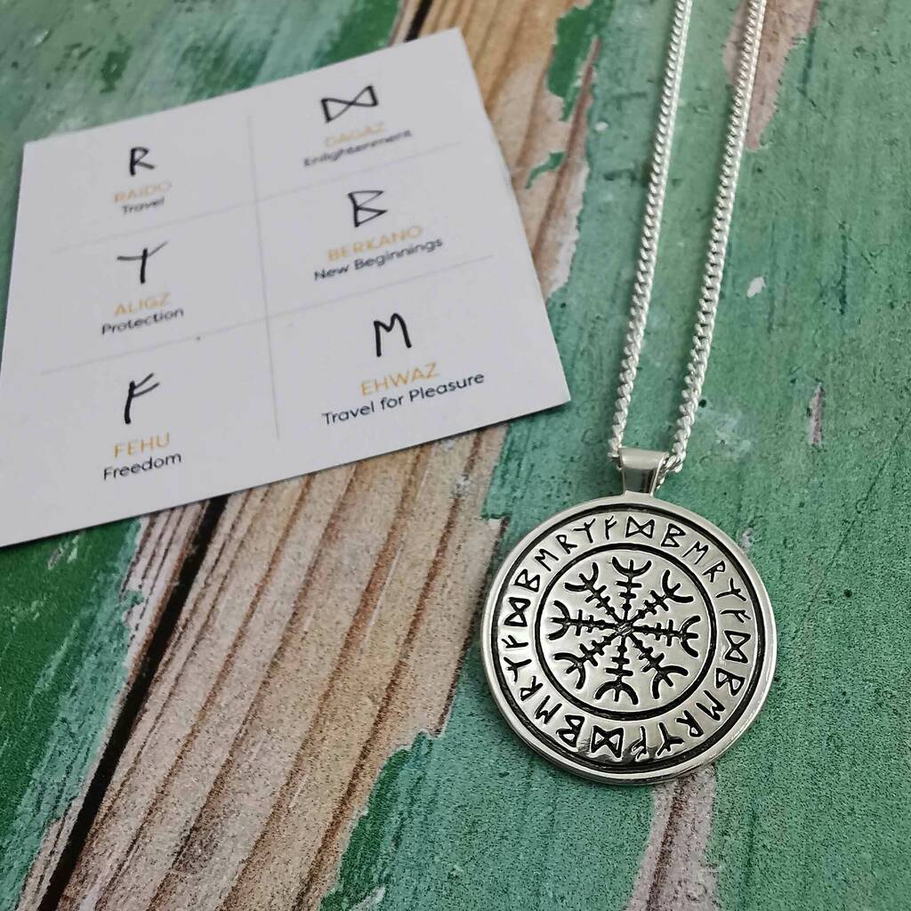 travel rune personalised solid silver necklace by scarlett off the map ...